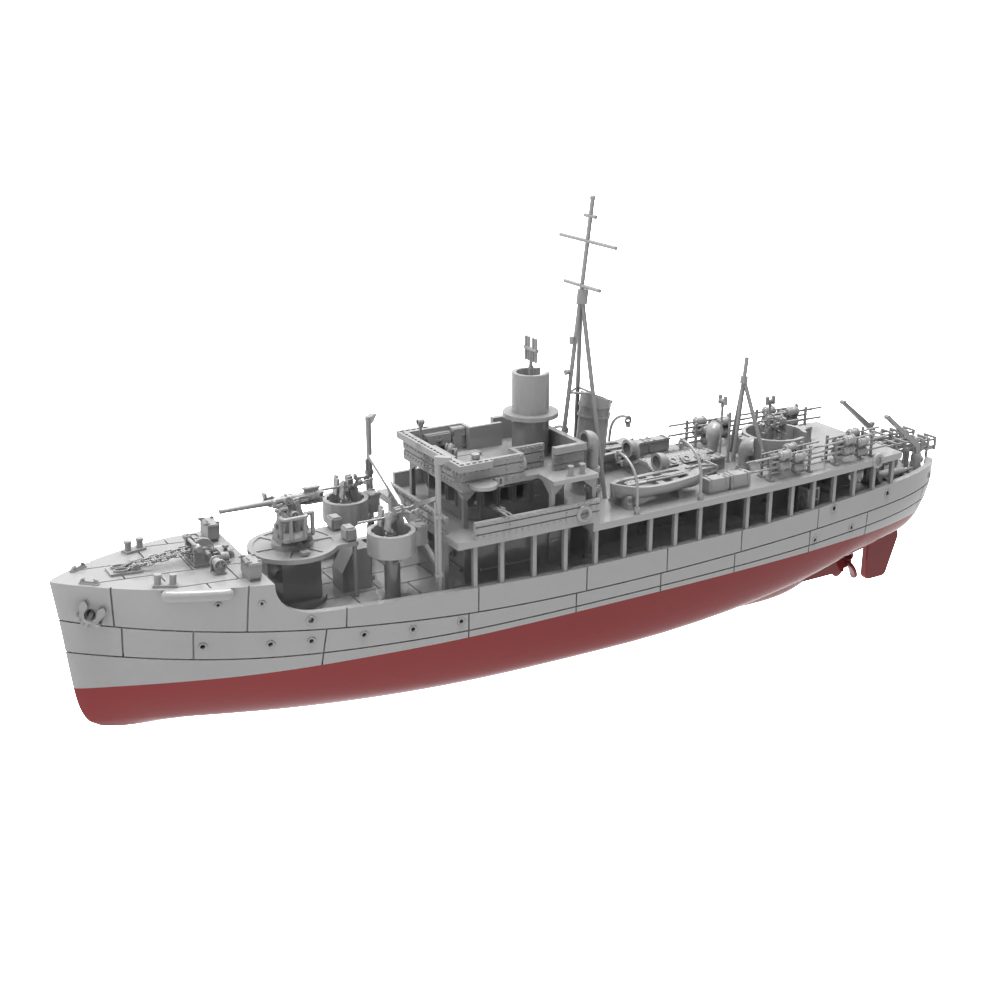 RHWS015S HMS Isles Cllass Submarine Chaser Liscomb Full Hull – MRY-SFW ...